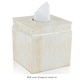 Creative Scents Rustic Luxe Beige Square Tissue Box Cover - Rustic Luxe ...