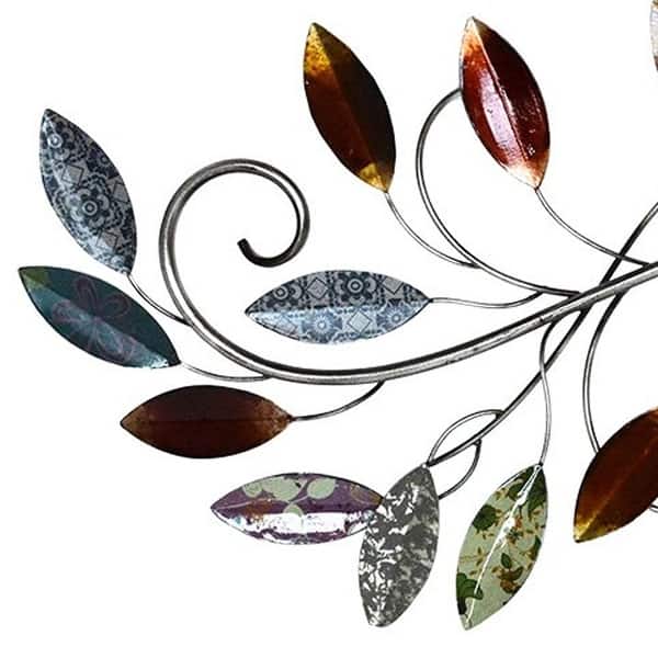 Multi Leaf Metal Scroll Wall Decor - Bed Bath & Beyond - 39588624