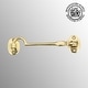 Solid Brass Cabin Eyelet Latches 4" L Heavy Swivel Pivot Style Hooks ...
