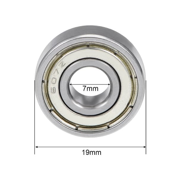 607ZZ Deep Groove Ball Bearing 7x19x6mm Double Sealed Chrome Bearings ...