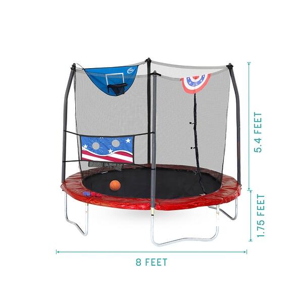 Trampolines Jump N' Dunk Trampoline with Enclosure Net (8FT, 12FT, 15FT ...