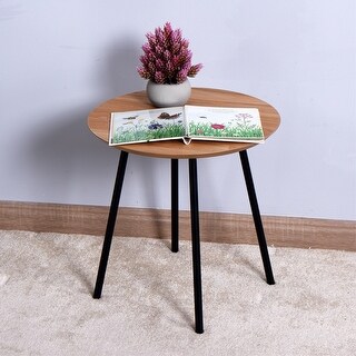 Wooden Side Table End Table Metal Legs Living Room High Quality - Bed ...