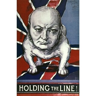 with ii Churchill Poster 1942. /Nholding The Line. Winston Churchill As ...