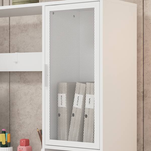 Dual-Monitor Workstation Desk with Iron Frame Ergonomic Keyboard Tray ...