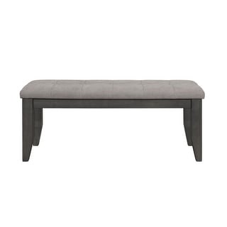 Fabric Upholstered Dining Bench in Dark Grey Finish - Bed Bath & Beyond ...