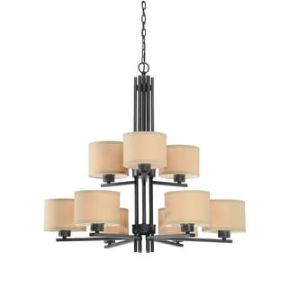 Dolan Designs 2942 9-Light 2 Tier Up Light Chandelier from the Tecido ...