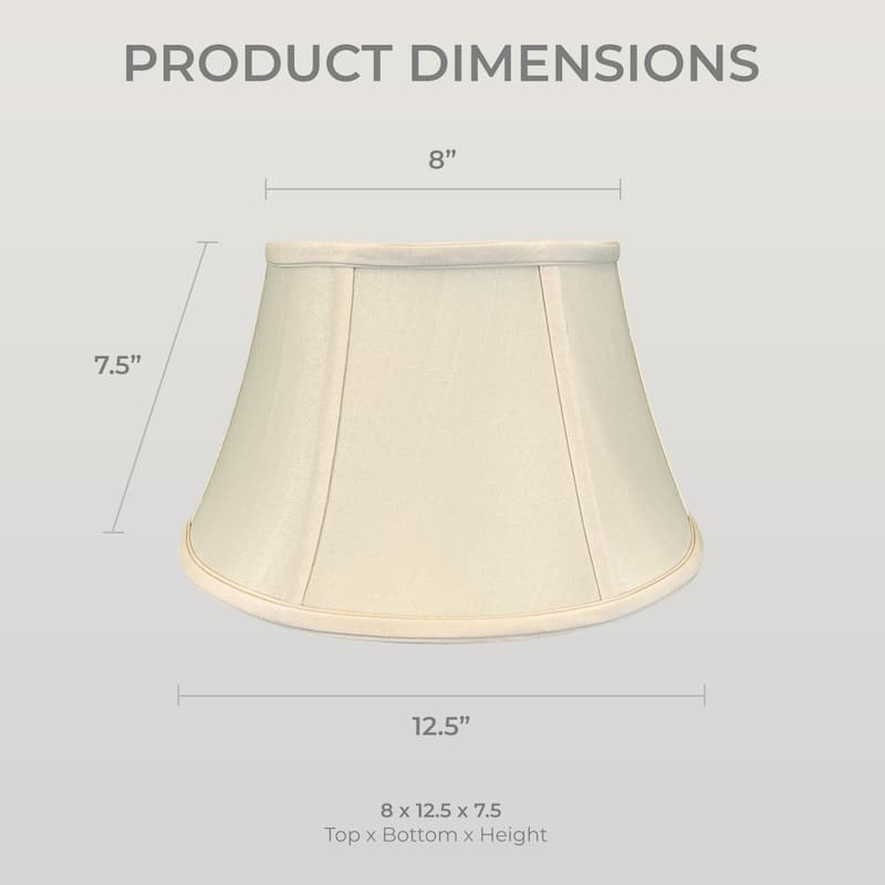 Royal Designs Shallow Drum Bell Bouillotte Wall Lamp Shade, Beige, 8x12 ...