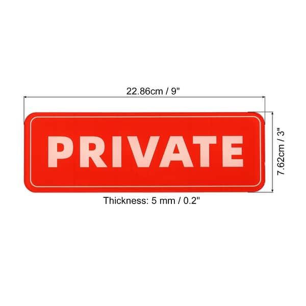 Private Signs, Acrylic Self Adhesive Door Sticker Wall Mounting Sign ...