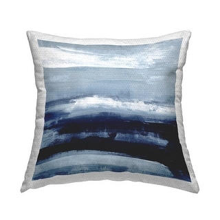 Stupell Blue White Brushed Landscape Printed Outdoor Throw Pillow ...