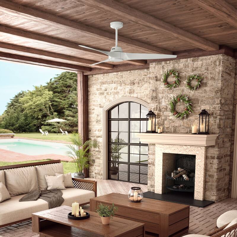 Hunter 60" Mosley ENERGY STAR Ceiling Fan w/ Wall Control - Damp Rated ...