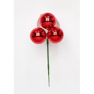 40mm Plastic Ball Pick x 3, Red, Set of 12 - 9" - Bed Bath & Beyond ...