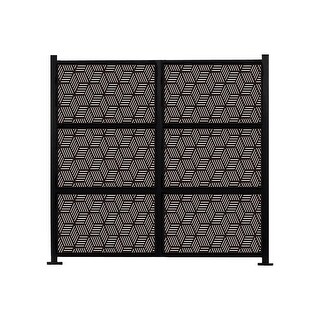 HighlanderHome Freestanding Modular Metal Privacy Screen, 6FtX 8Ft ...