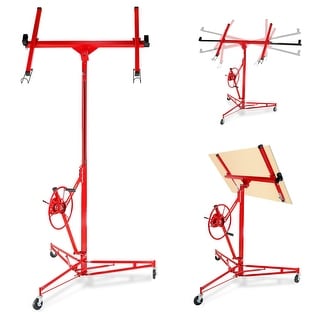 Drywall Lift 150lb Capacity Heavy Duty Sheetrock Hoist w/Telescopic Arm ...
