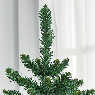 6ft Slim Fir Christmas Tree with 583 Branch Tips, Realistic Look and ...