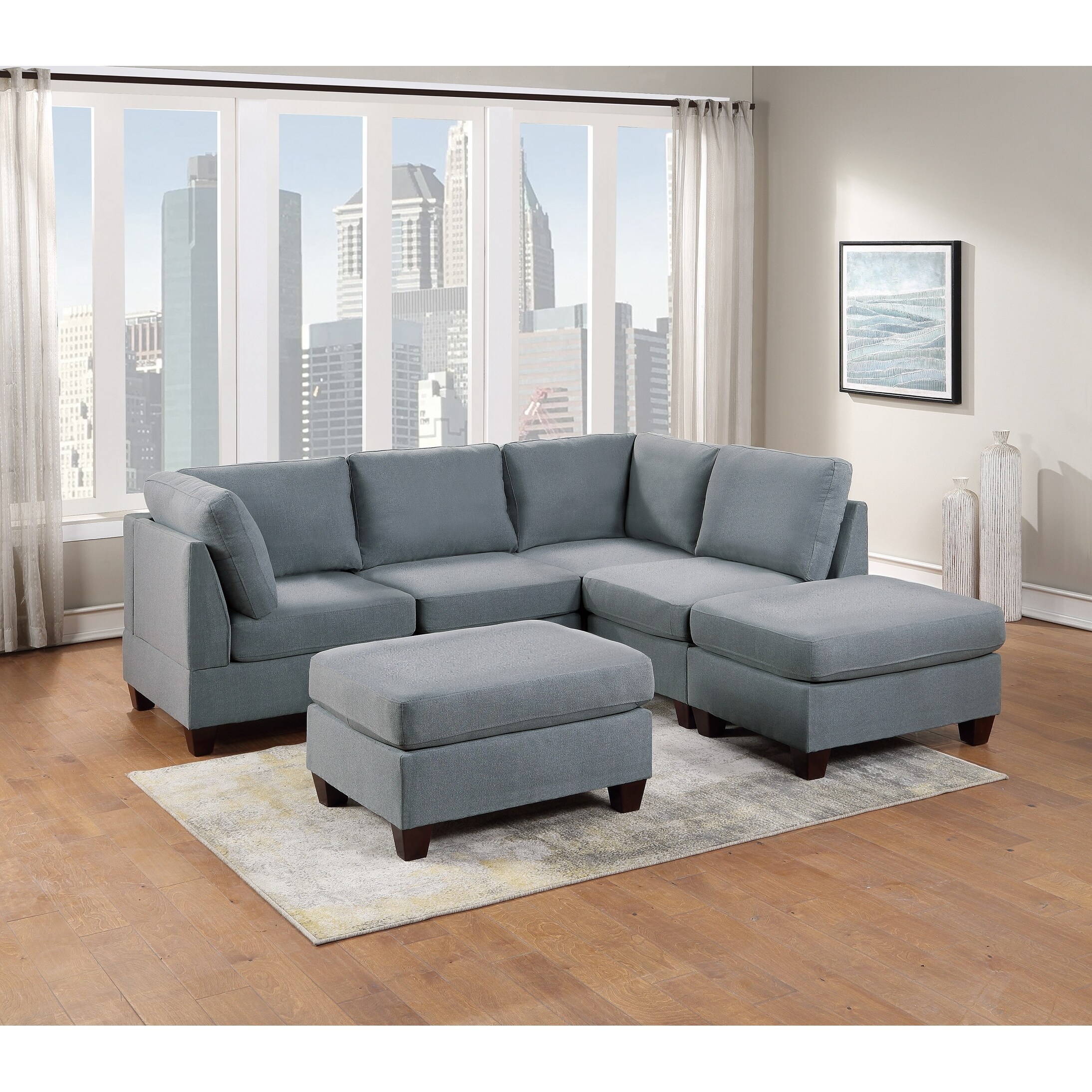 Sectional with corner wedge and chaise store
