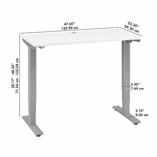 Cabot 48W Electric Height Adjustable Standing Desk by Bush Furniture ...