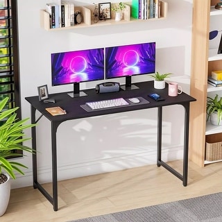 Computer Desk Home Office Writing Study Table Modern Simple Black - Bed ...