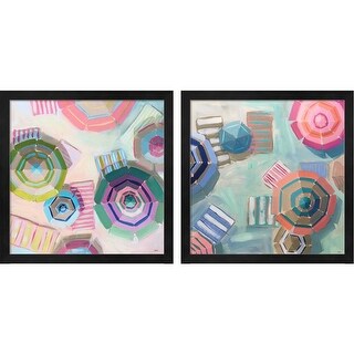 Shelby Dillon 'Bright Umbrellas' Framed Art (Set of 2) - Bed Bath ...