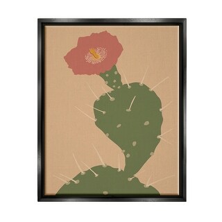 Stupell Prickly Boho Cactus Flower Modern Pictorial Plant Floater Frame ...