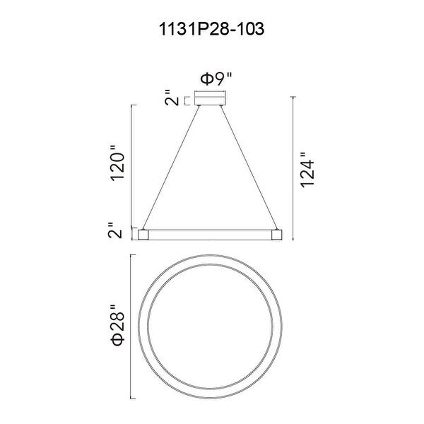 Ringer 1 Tier LED Integrated White Chandelier - Bed Bath & Beyond ...