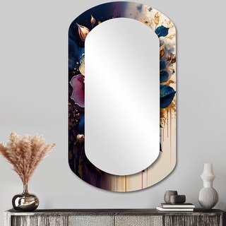 Designart - Night Shade Rose Design V - Rose Wall Mirror 3D Shapes ...