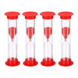 1 Minute Sand Timer, 4Pcs Small Sandy Clock, Count Down Sand Glass Red ...