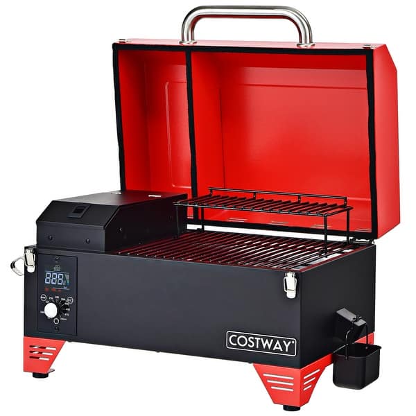 Portable Tabletop Pellet Grill Smoker BBQ w/Digital Control System ...