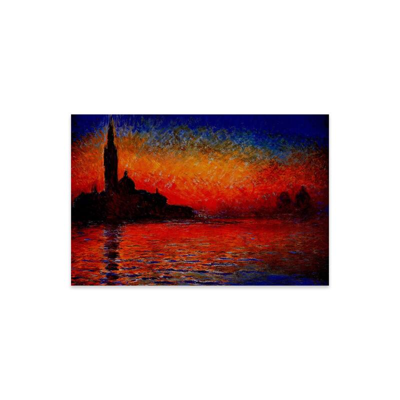 Sunset in Venice Print On Acrylic Glass by Claude Monet - Overstock ...