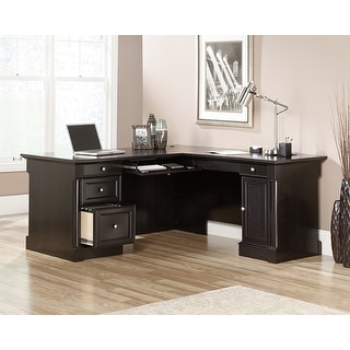 Sauder Palladia Collection L-Shaped Executive Office Computer Desk ...