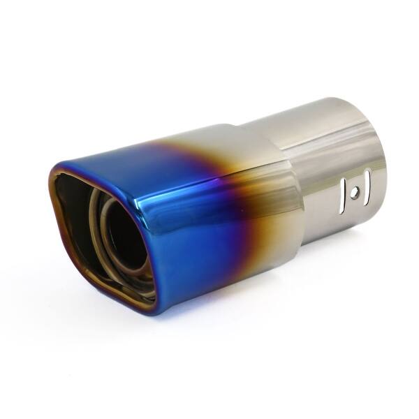 Unique Bargains Titanium Blue Modified Silencer Exhaust Muffler Tip ...
