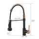 LED Lever Kitchen Faucet with Pull Down Sprayer and Single Handle - Bed ...