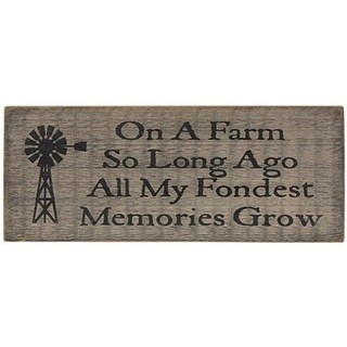 On a Farm So Long Ago Sign White 7"x18" - As Pictured - Bed Bath ...