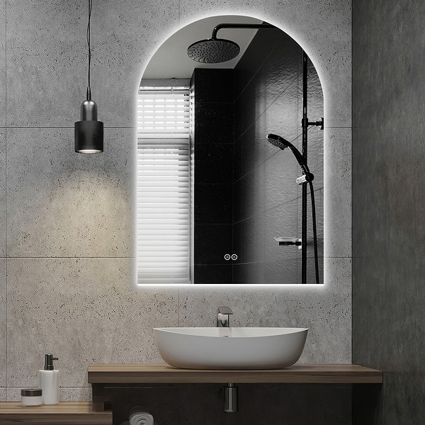 Arch LED Anti-Fog Wall Mirror Bathroom Mirror Vanity Mirror - Bed Bath ...