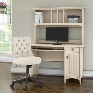 Salinas 48W Computer Desk with Hutch and Chair by Bush Furniture - Bed ...
