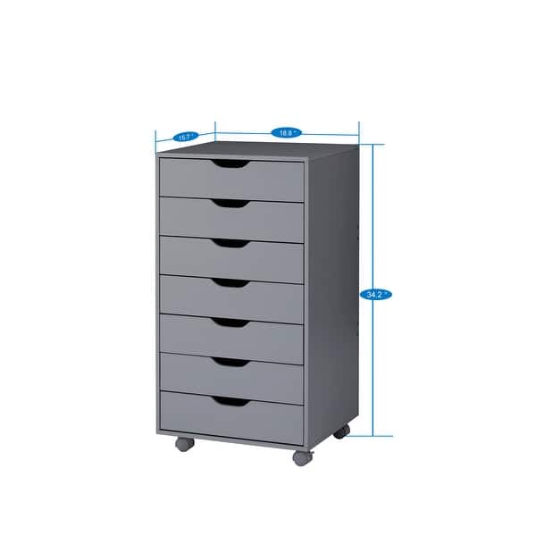 Sleek Modern Drawer Dresser Storage Cabinet with Grooved Drawer Pulls ...