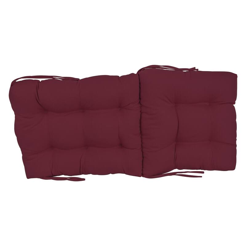 Multi-Section Tufted Twill Seat/Back Chair Cushion (Multiple Sizes ...