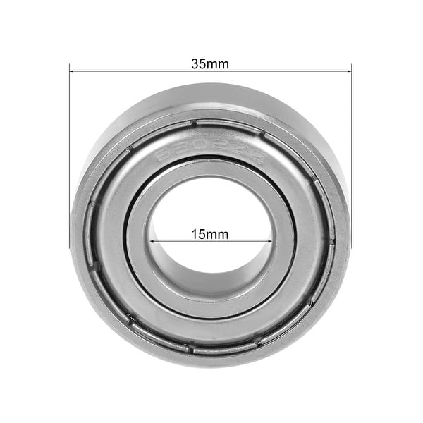 6202ZZ Deep Groove Ball Bearing 15x35x11mm Double Shielded Carbon Bearings 5Pcs - 6202ZZ (15*35 ...