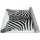 HR Plush Black & White Zebra Pattern Shag Rug - Thick Pile, High-End ...