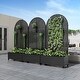 Iron Black Planting Box with Climbing Shelf Louvered - Bed Bath ...