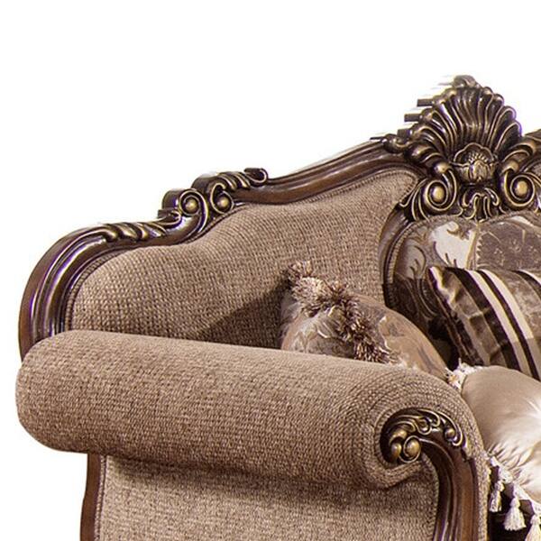 Best Master Furniture Isadora 3 Piece Victorian Traditional Chenille ...