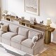 63" Long Sofa Table, Modern Console Table with Thickened Tabletop ...