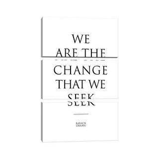iCanvas "Barack Obama's Quote" by Simon Lavery 3-Piece Canvas Wall Art ...