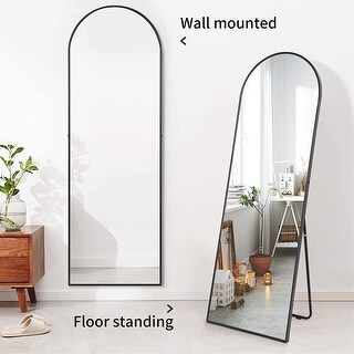 Arched-Top Full Body Mirror with Stand - Bed Bath & Beyond - 36274432