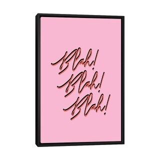 iCanvas "Blah Blah Blah, Pink" by Honeymoon Hotel Framed - Bed Bath ...