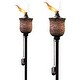 2 Pcs 64" Mosaic Garden Torch for Outdoor Backyard Patio Christmas ...