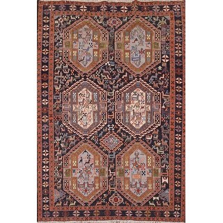 Little Animals Design Tribal Sumak Foyer Rug Hand-Woven Wool Carpet - 4 ...