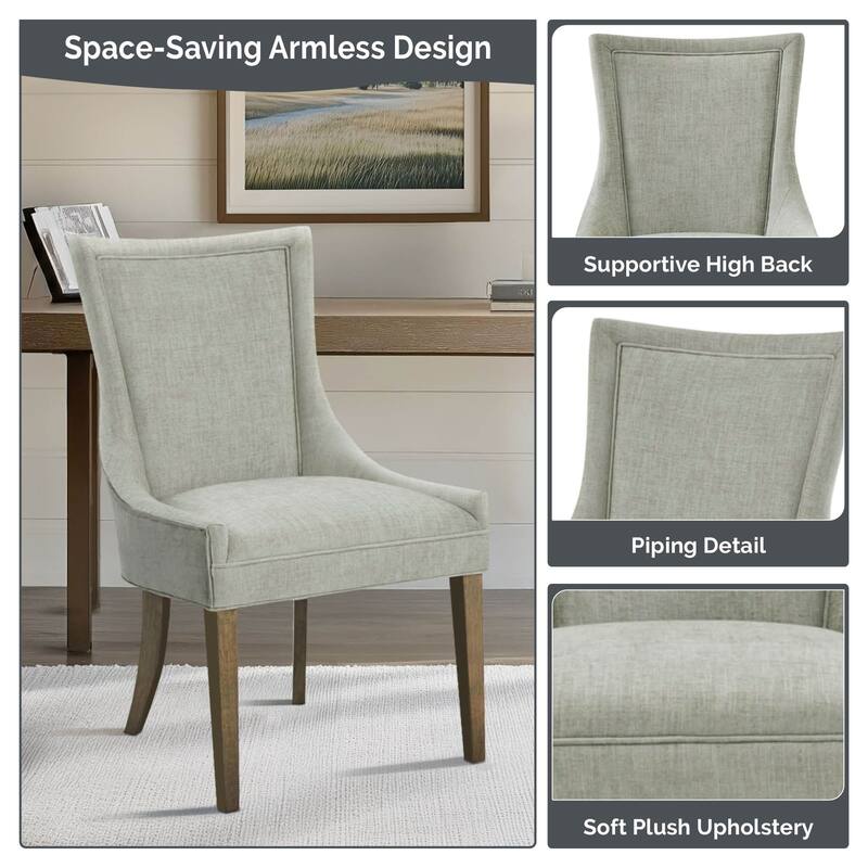 Madison Park Signature Ultra Upholstered Dining Side Chairs With Wood ...