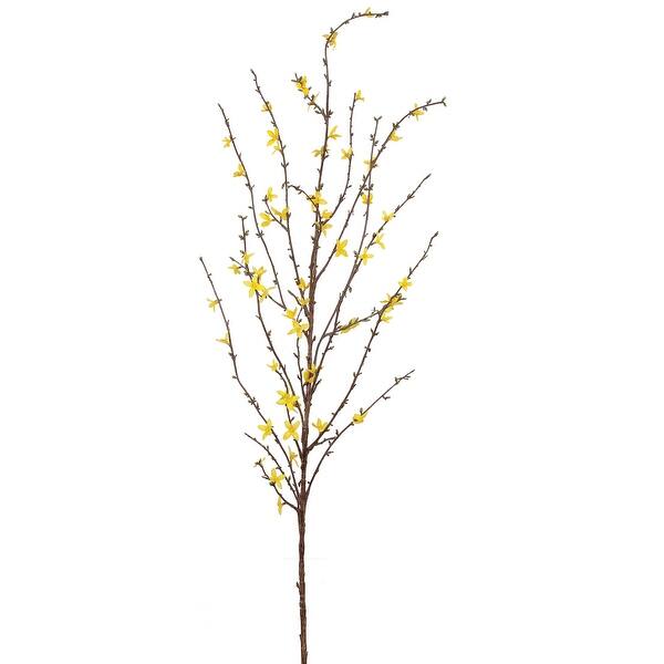 Sullivans Artificial Forsythia Stem 4'8"H Yellow Flowers - 4.8"H x 5"L ...