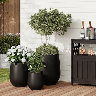 DTY Signature Mount Wilson 1-Piece Fiberstone Tapered Planter for ...