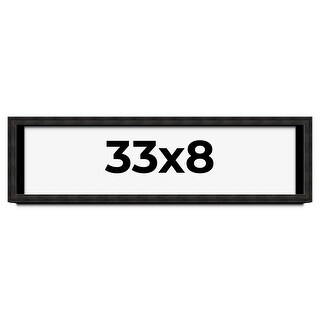 33x8 Shadow Box Black Rustic Barnwood Display Frame | 1.125 Inch Deep ...